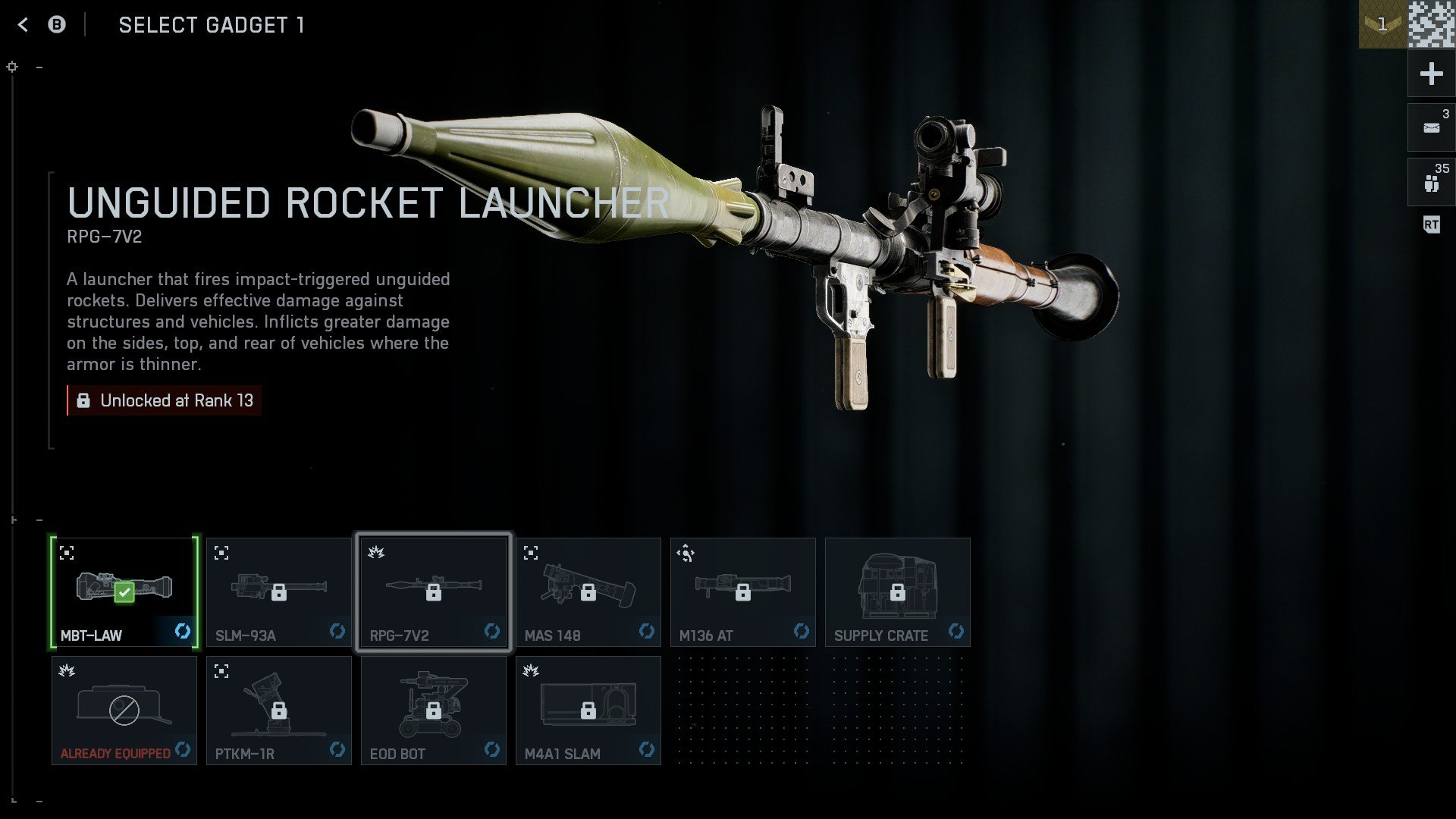 UNGUIDED ROCKET LAUNCHER: Battlefield 6 Gadget | Engineer Equipment ...